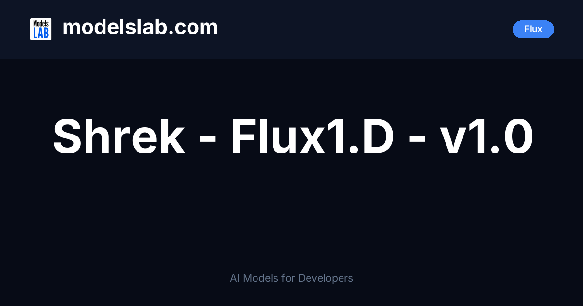 Shrek Flux1.D V1.0 API | ModelsLab | Flux AI Model | Model ID: shrek ...